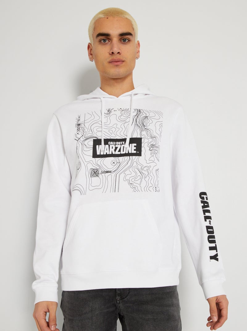 Sweatshirt com capuz 'Call of duty®' 'Warzone' - Branco - Kiabi - 25.00€