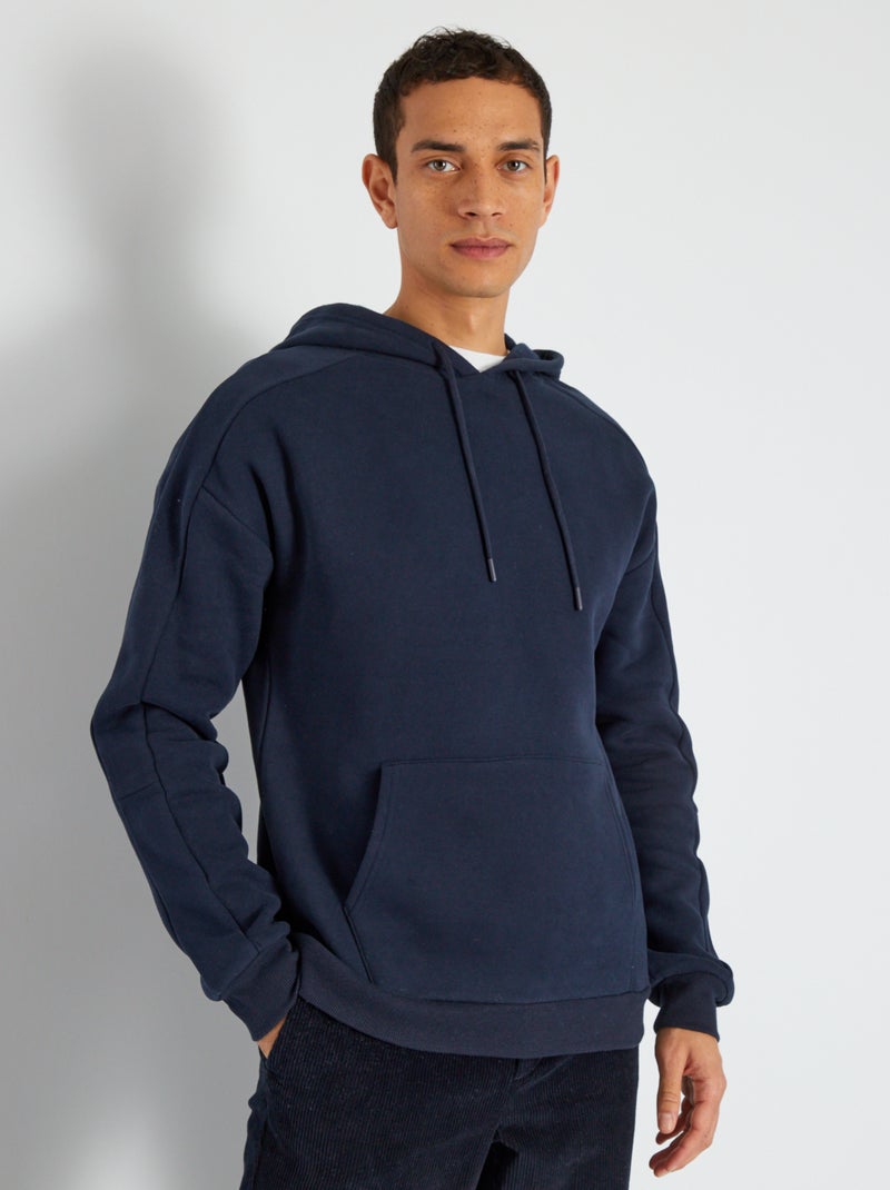 Sweatshirt com capuz com bolso canguru - AZUL - 22.00€ - Kiabi