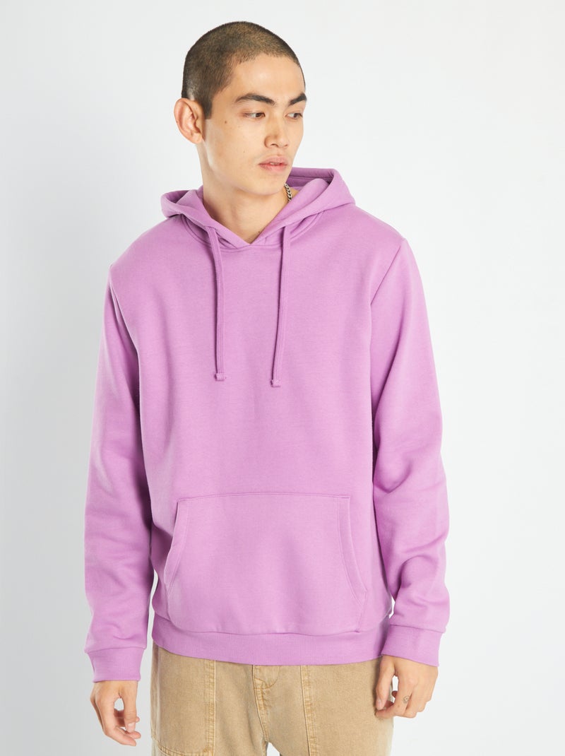 Sweatshirt com capuz com bolso canguru - ROSA - 18.00€ - Kiabi
