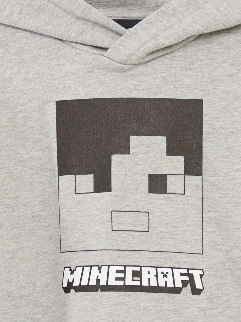 Sweatshirt com capuz 'Minecraft' - CINZA - Menino - 18.00€ - Kiabi