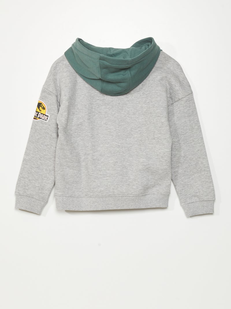 Sweatshirt com capuz 'Parque Jurássico' - Cinza - 12.00€ - Kiabi