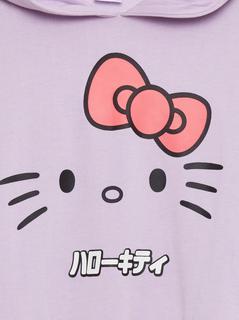 Sweatshirt em moletão com capuz 'Hello Kitty' - VIOLETA - Menina - 16. ...