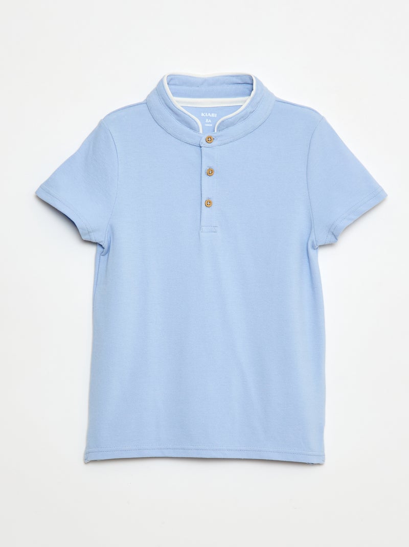 T-shirt em malha piqué - Azul - Menino - 6.00€ - Kiabi