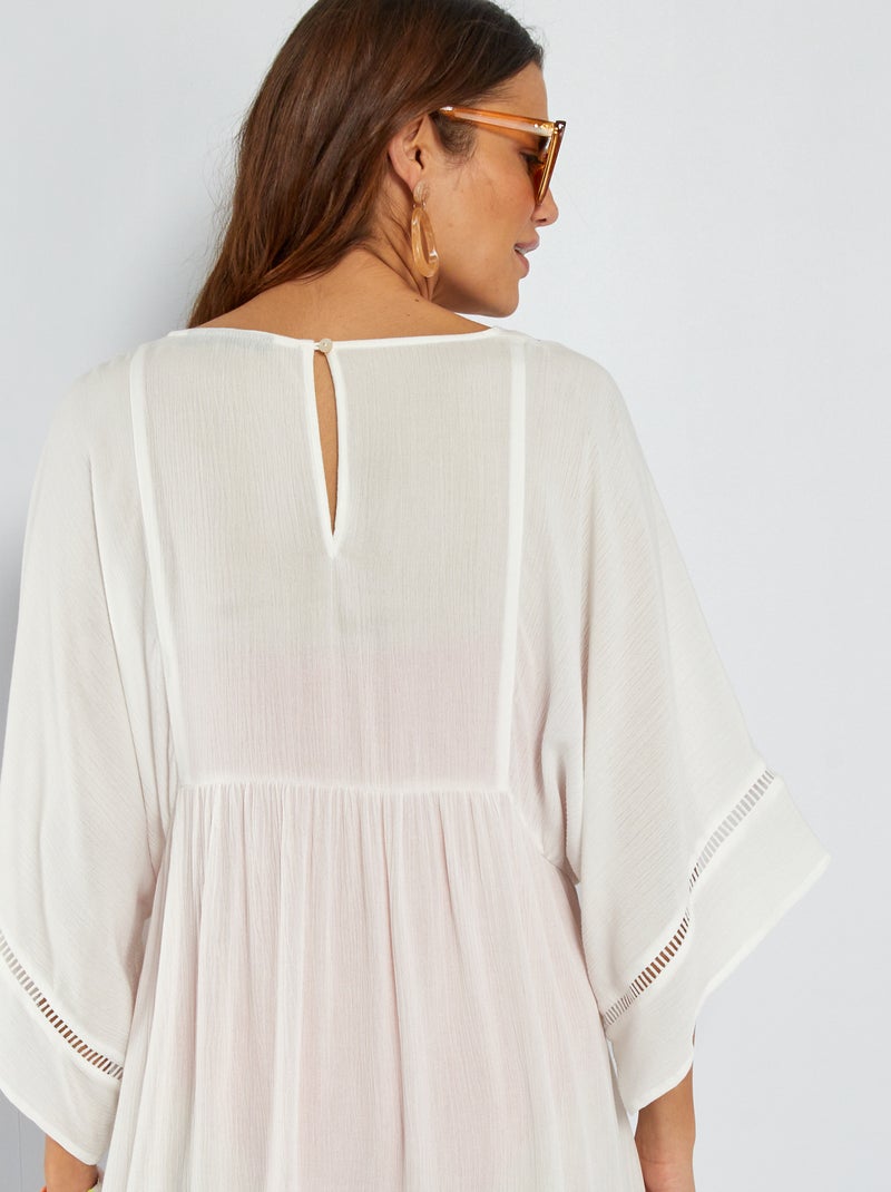 Vestido de praia - Branco - 14.00€ - Kiabi