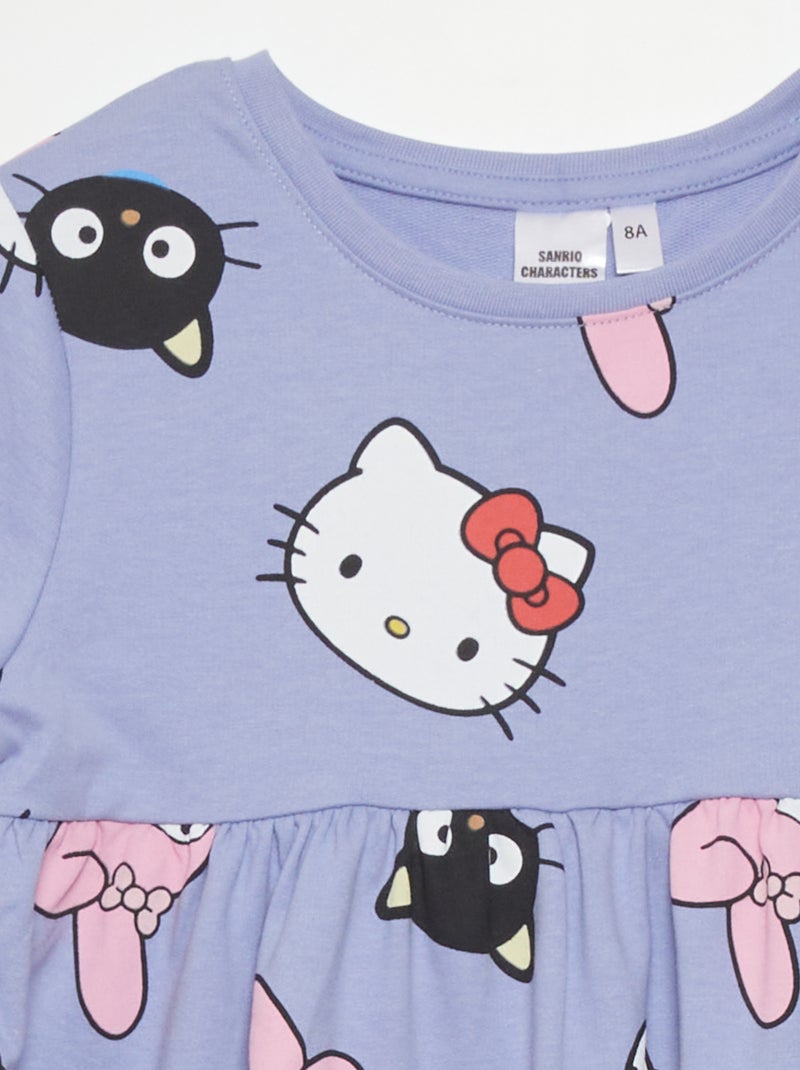 Vestido em jersey 'Hello Kitty' - VIOLETA - Kiabi - 14.00€
